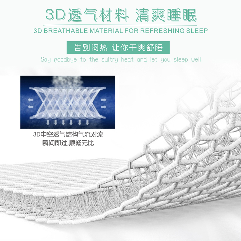 100% Polyester 3D Stripe Breathable Mattress